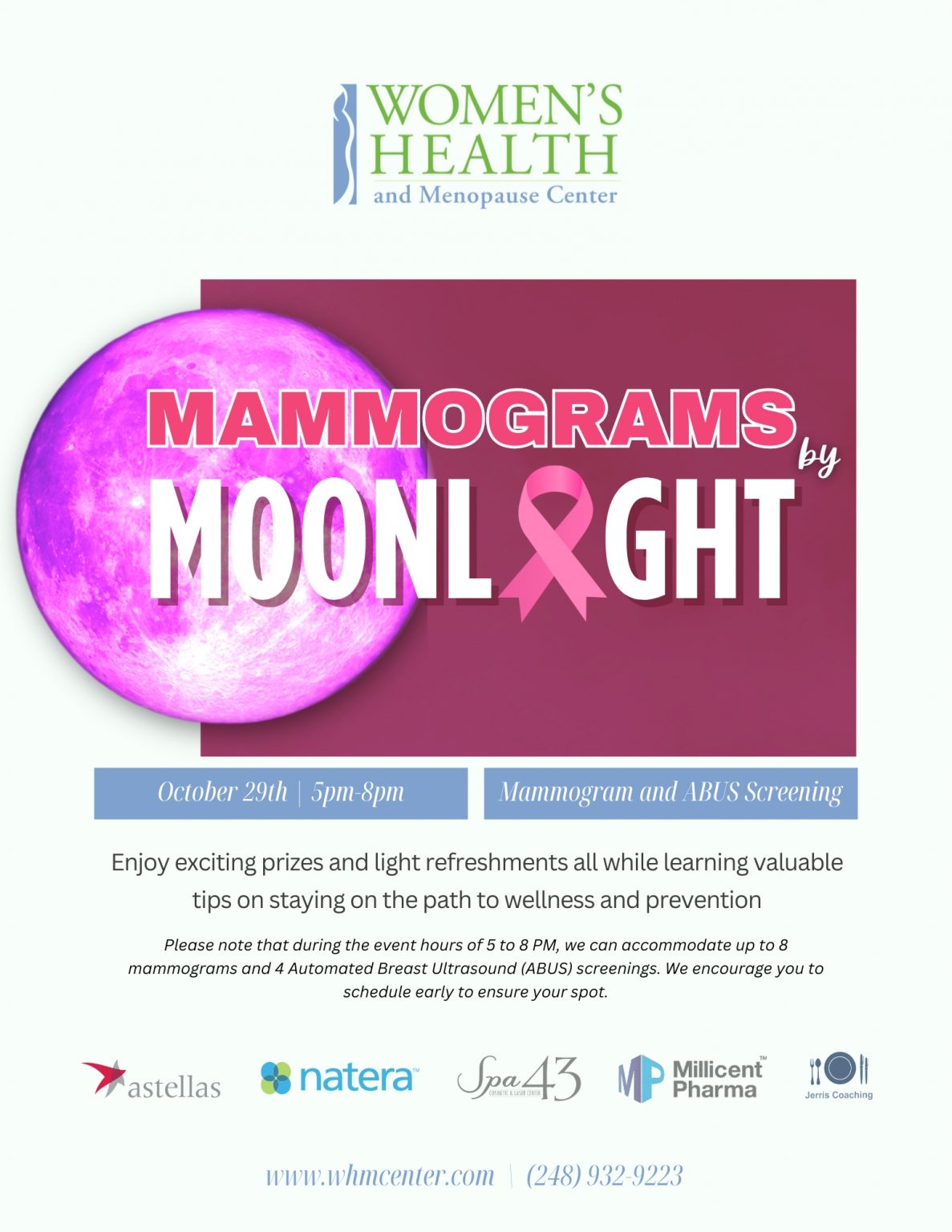 Mammograms by Moonlight is back! - Women's Health and Menopause Center
